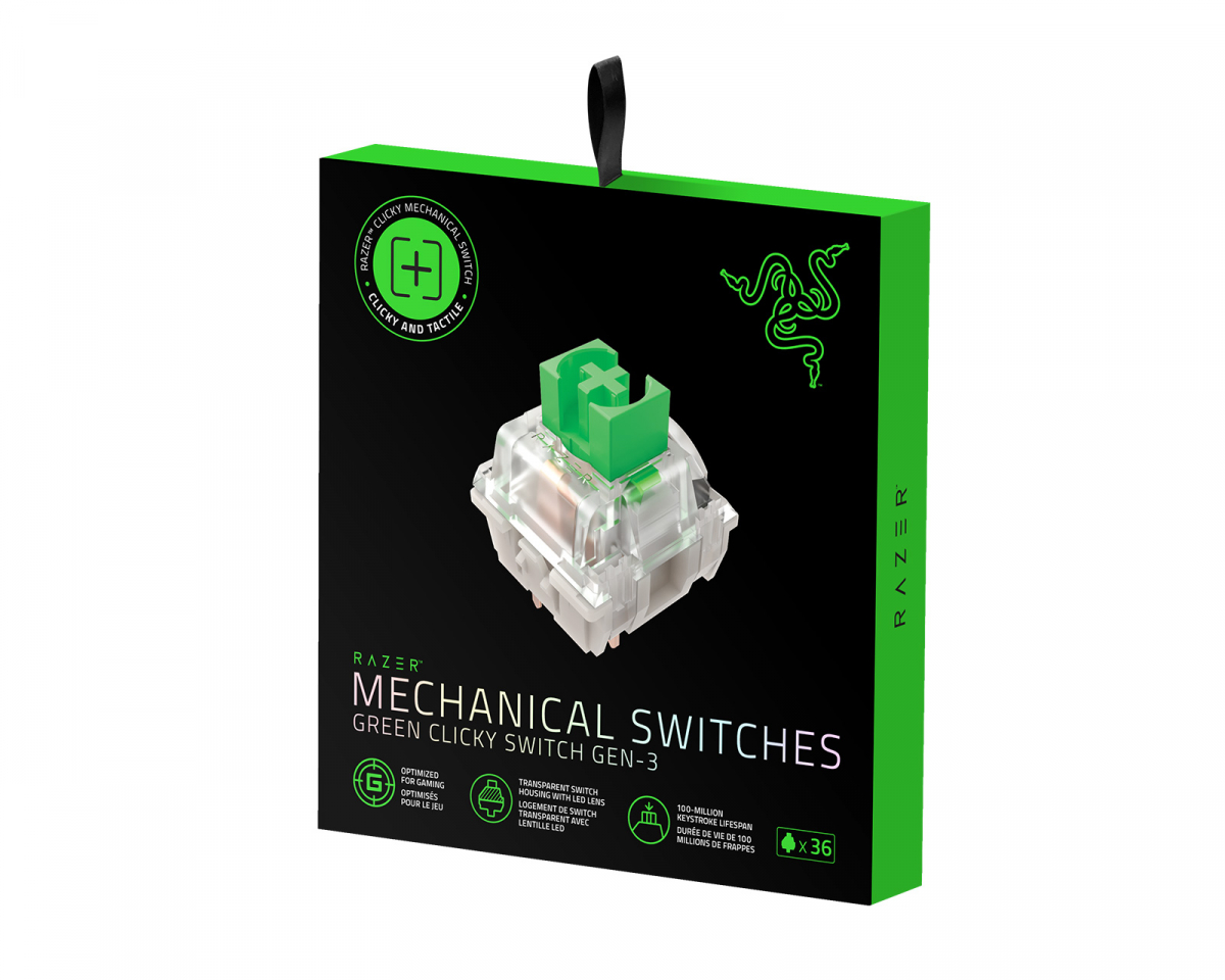 Razer Mechanical Switches - Green Clicky Switch (36-Stück) - MaxGaming.gg