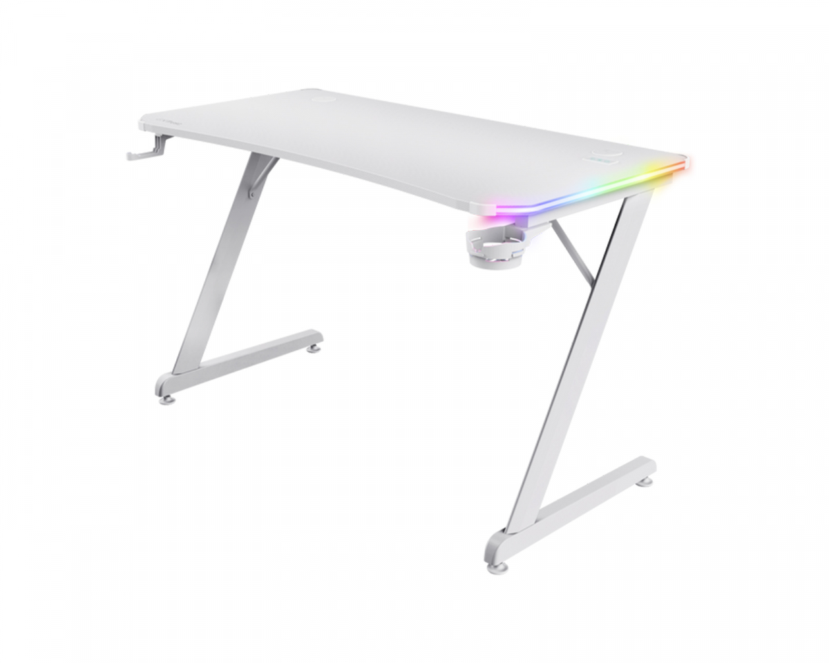 Trust GXT709W Luminus RGB Gaming Tisch - White - MaxGaming.gg