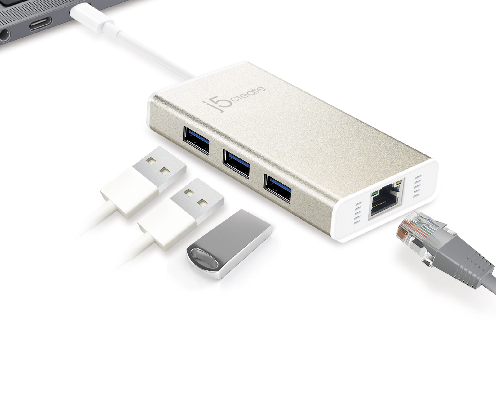J5create Usb C Multi Adapter Gigabit Ethernet Usb 31 Hub Maxgaminggg